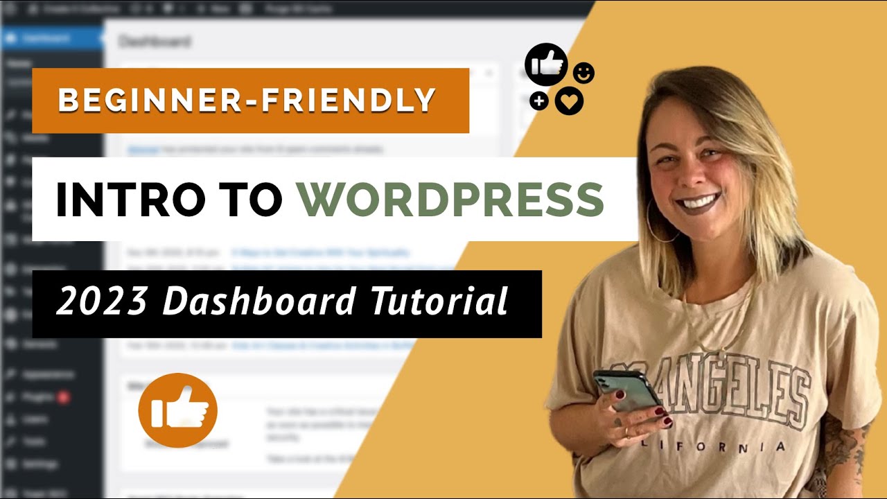 Introduction To The Wordpress Dashboard Wp Admin Dashboard Tutorial